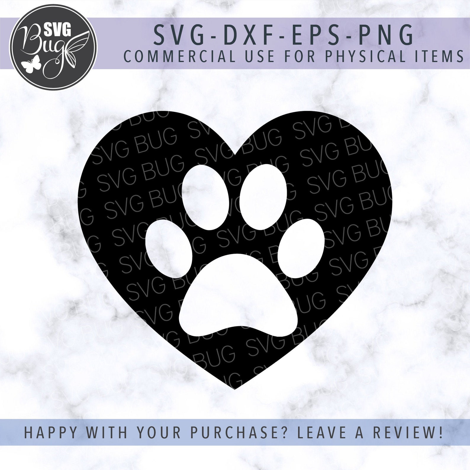 Heart Paw Print SVG File, Dog Paw Print SVG File, Dog SVG File, Heart ...