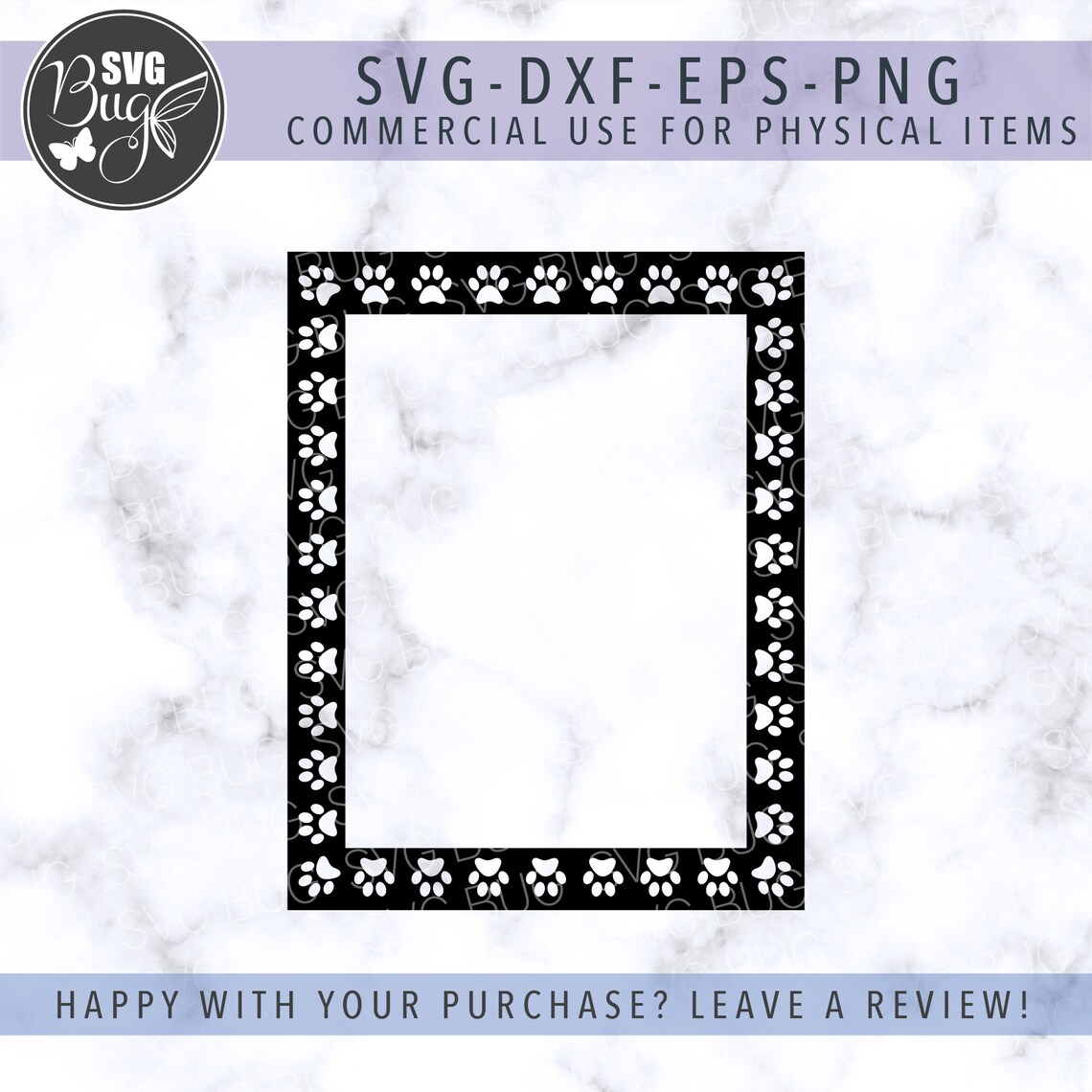 Paw Print Frames SVG Bundle, Dog Paw Print SVG File, Heart Svg File ...