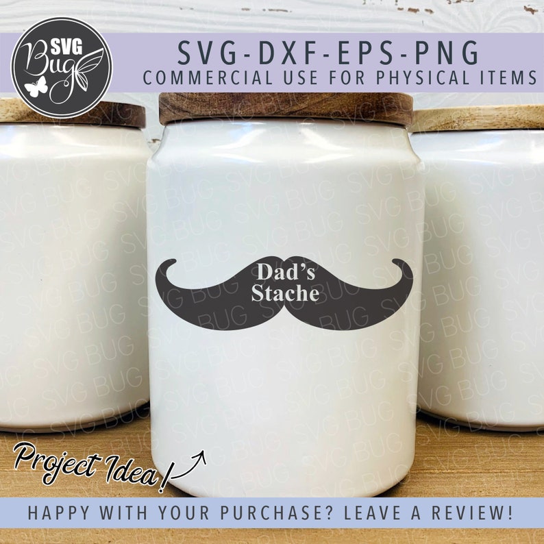 Dad's Stache SVG File, Dad SVG File, Mustache Svg File, Father's Day ...