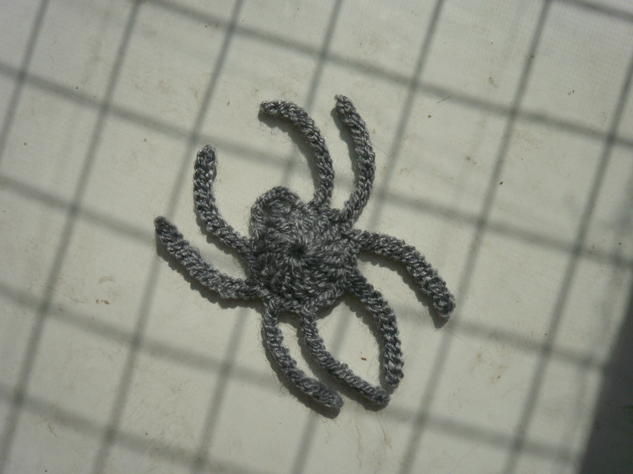 Grey Spider Crochet Decor Spider Halloween Souvenir Toy Present ...