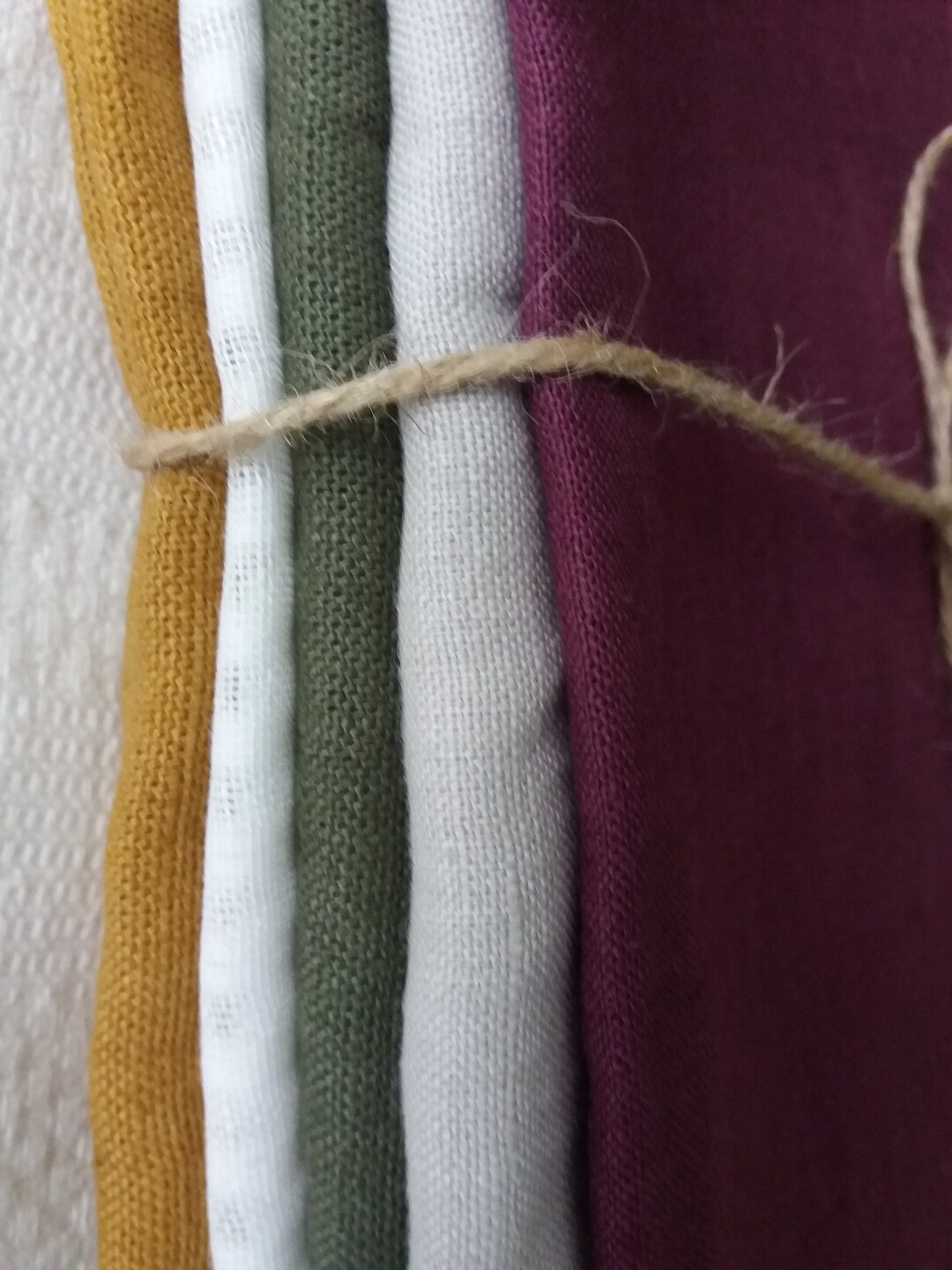 Linen Fabric Set Pure Linen Craft Pack Remnants Natural Linen Quilting ...