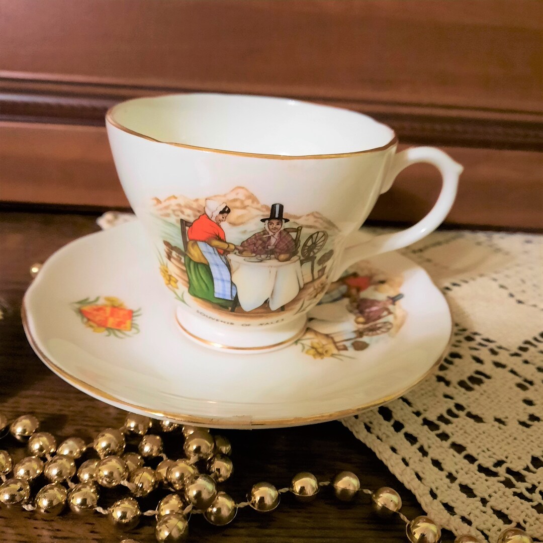Teetasse & Untertasse Vintage Set Landstil Tasse und Untertasse made in ...