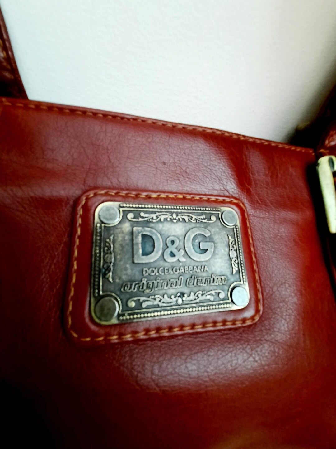 D&G Vintage Bag Original Dolce and Gabana Vintage Womens Leather Dark ...