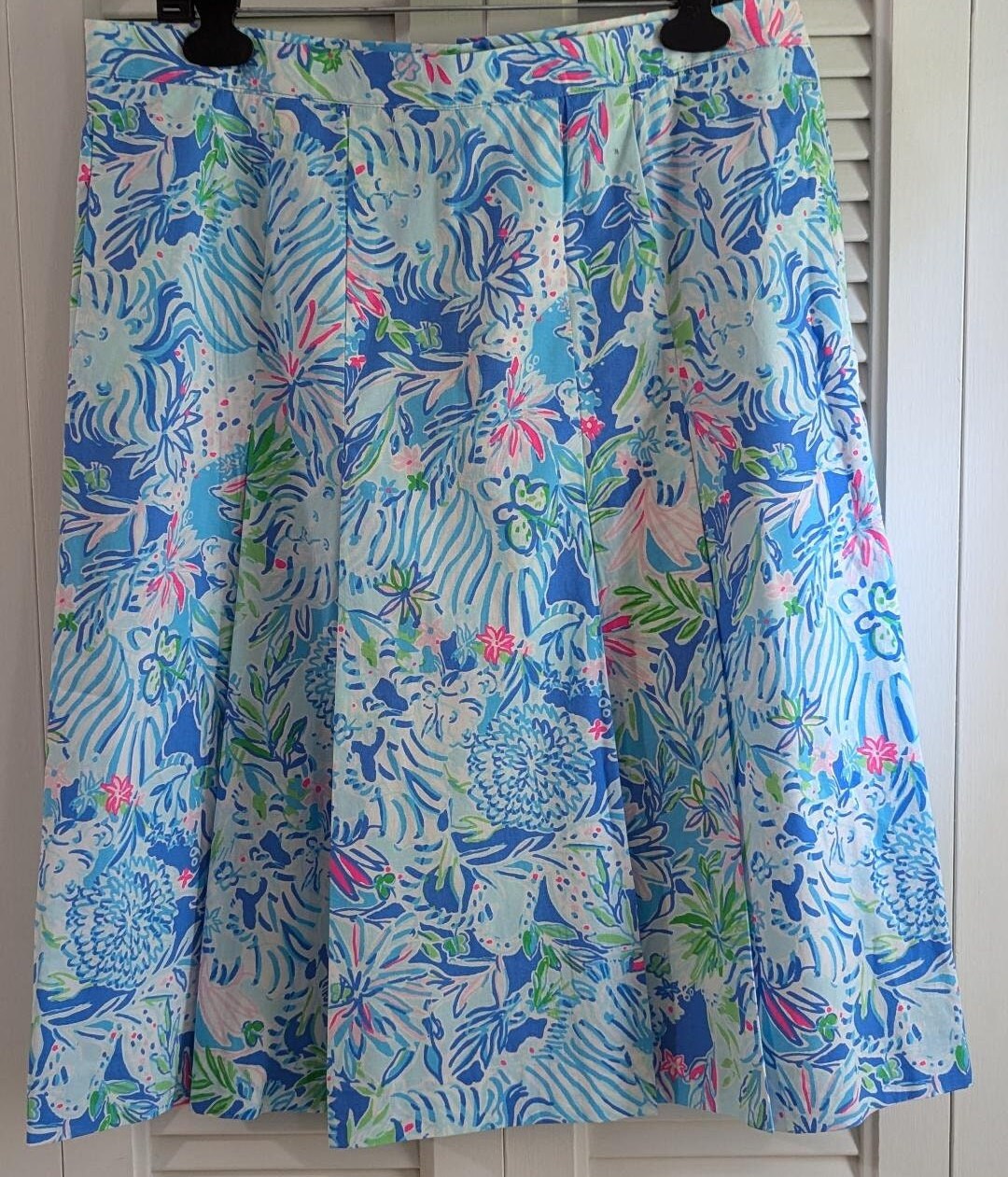 Lilly Pulitzer lion Around in Blue Made Into This Cute Pleated Skirt ...