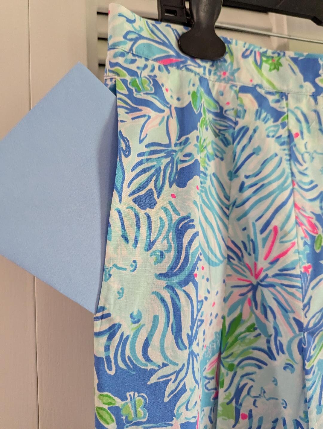 Lilly Pulitzer lion Around in Blue Made Into This Cute Pleated Skirt ...