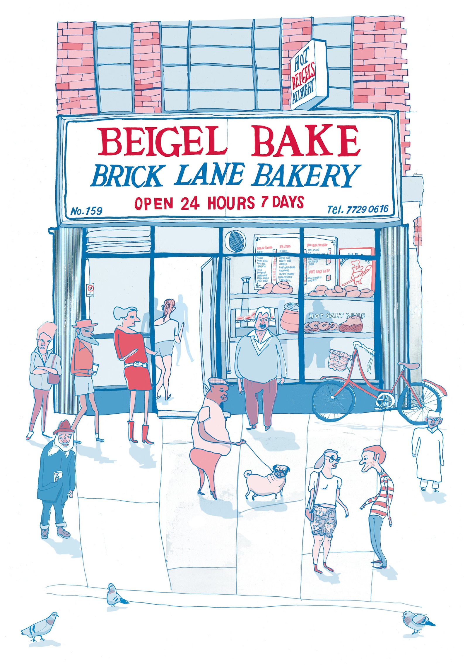 Beigel Bake Brick Lane Art Print - Etsy UK