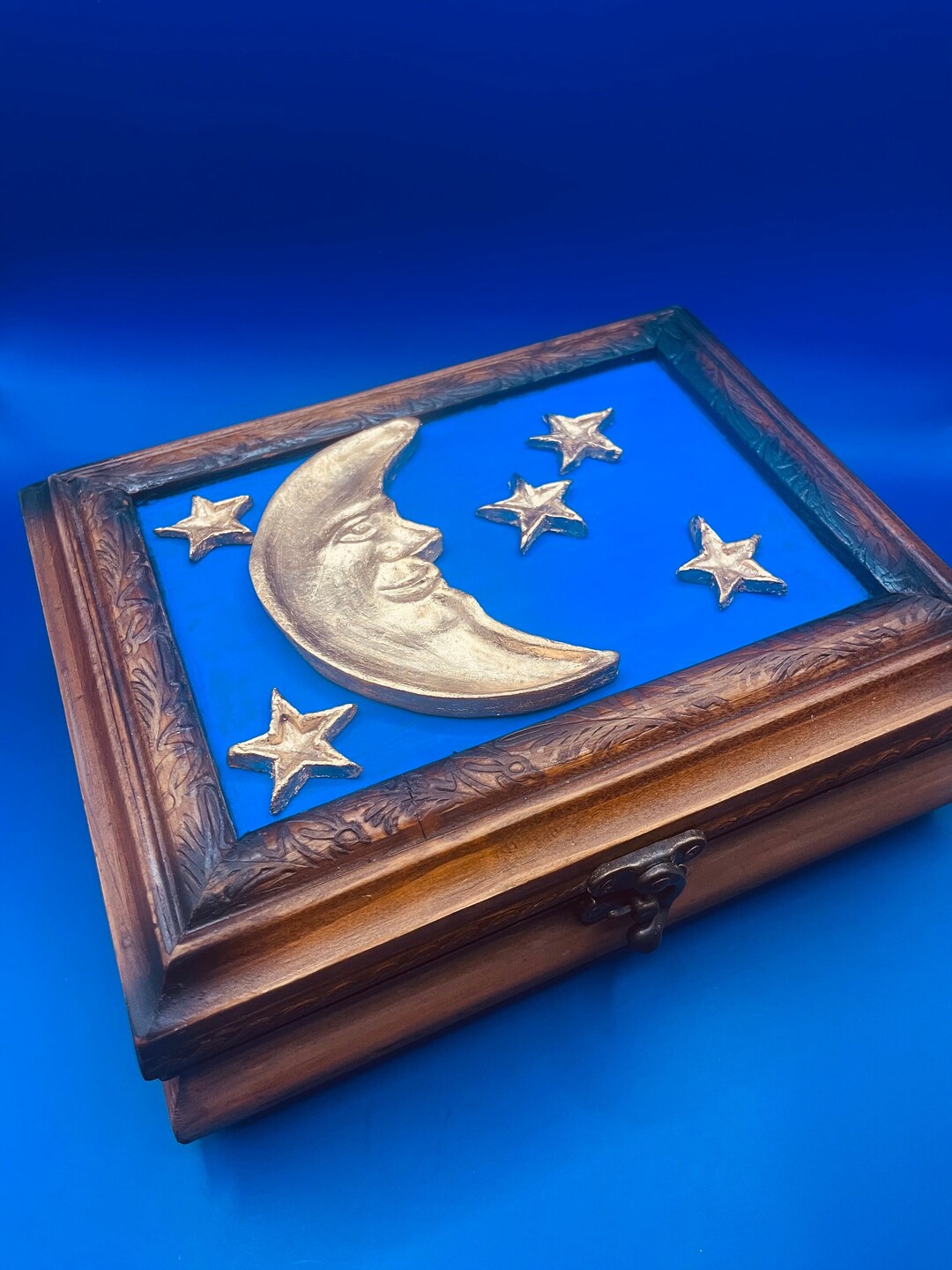 Starry Sky Box / Moon and Stars / Wooden Box - Etsy