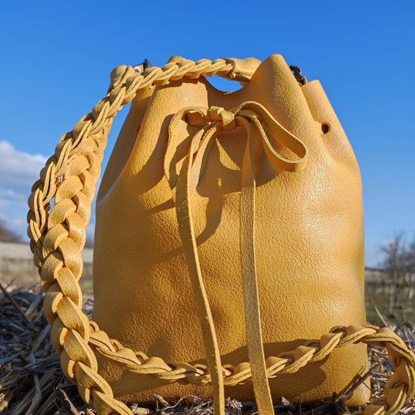 Leather Bucket Bag - Etsy Australia