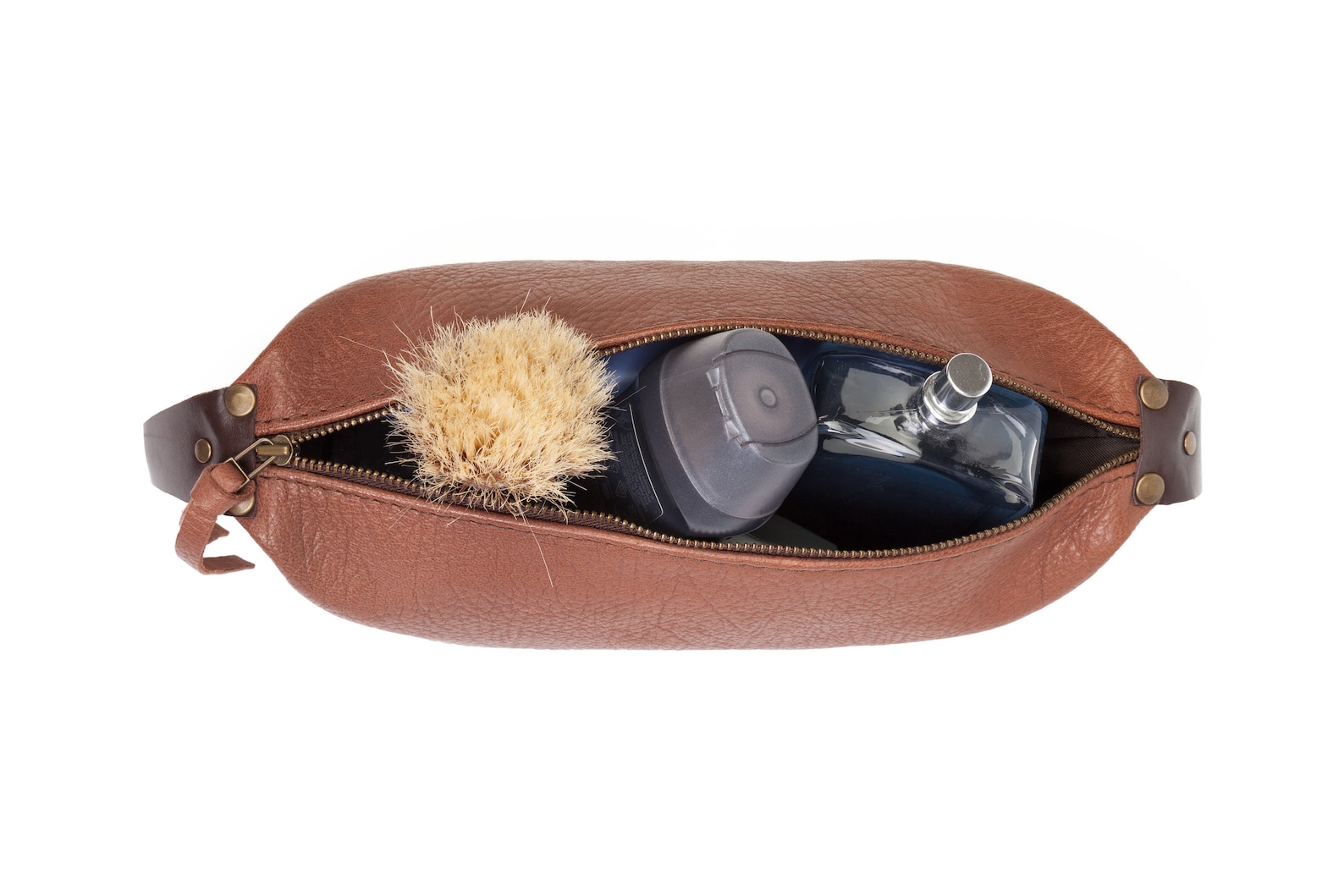 Set of 6, LEATHER Vintage Rustic Dopp Kit, Two Tone Toiletry Bag, Made ...