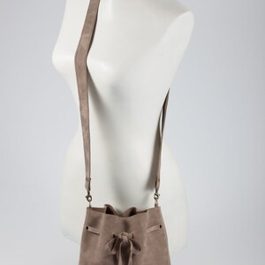 Handmade Leather Bucket Bag With Drawstring, Free Authentic ...