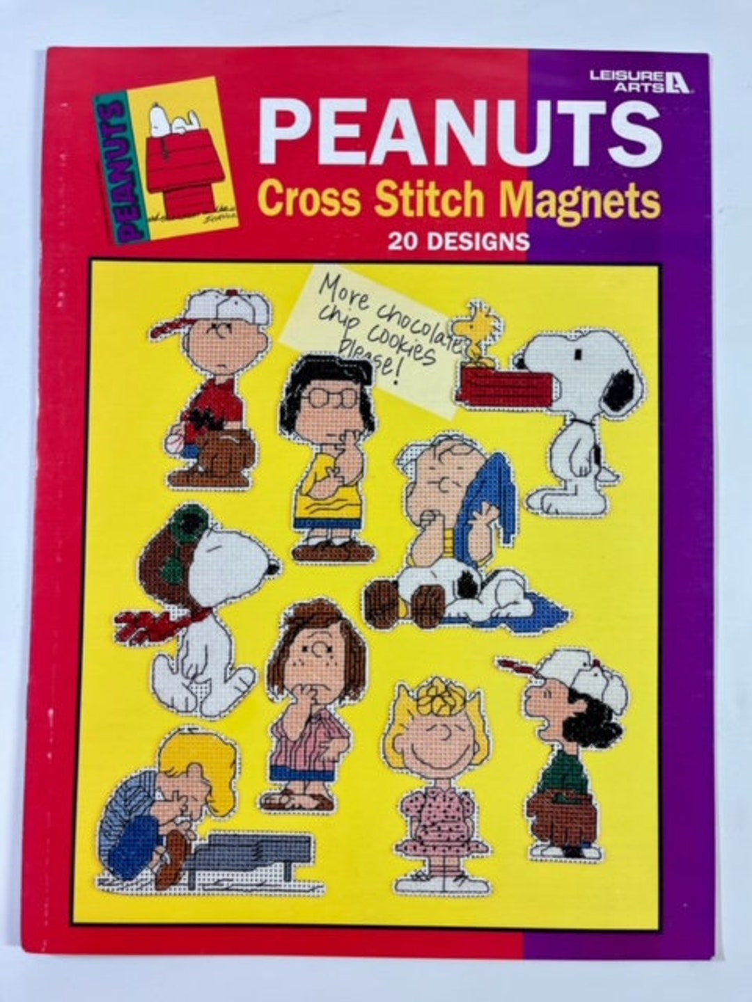 Peanuts Cross Stitch Magnets by Leisure Arts Cross Stitch Pattern Book ...