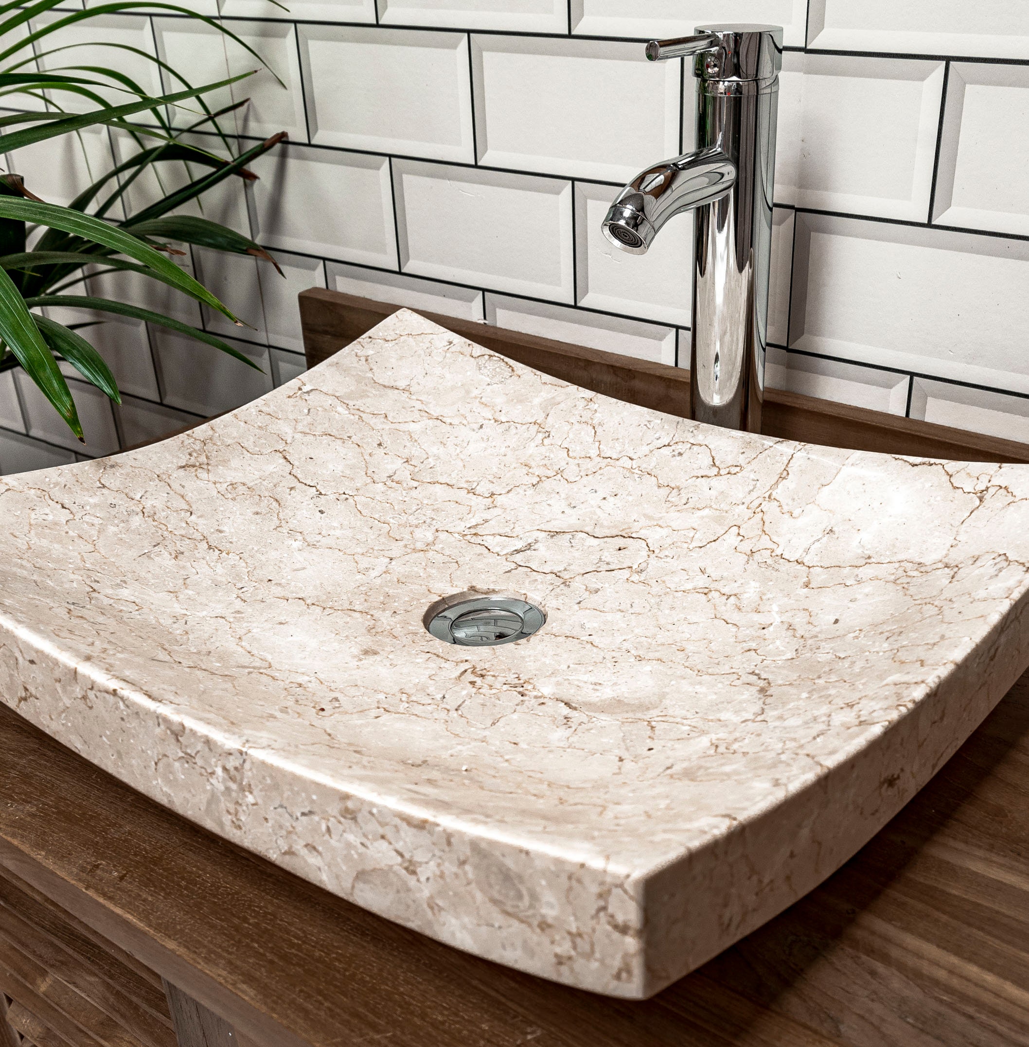 Cream Polished zen Style Basin 50 X 40 X 12cm. - Etsy