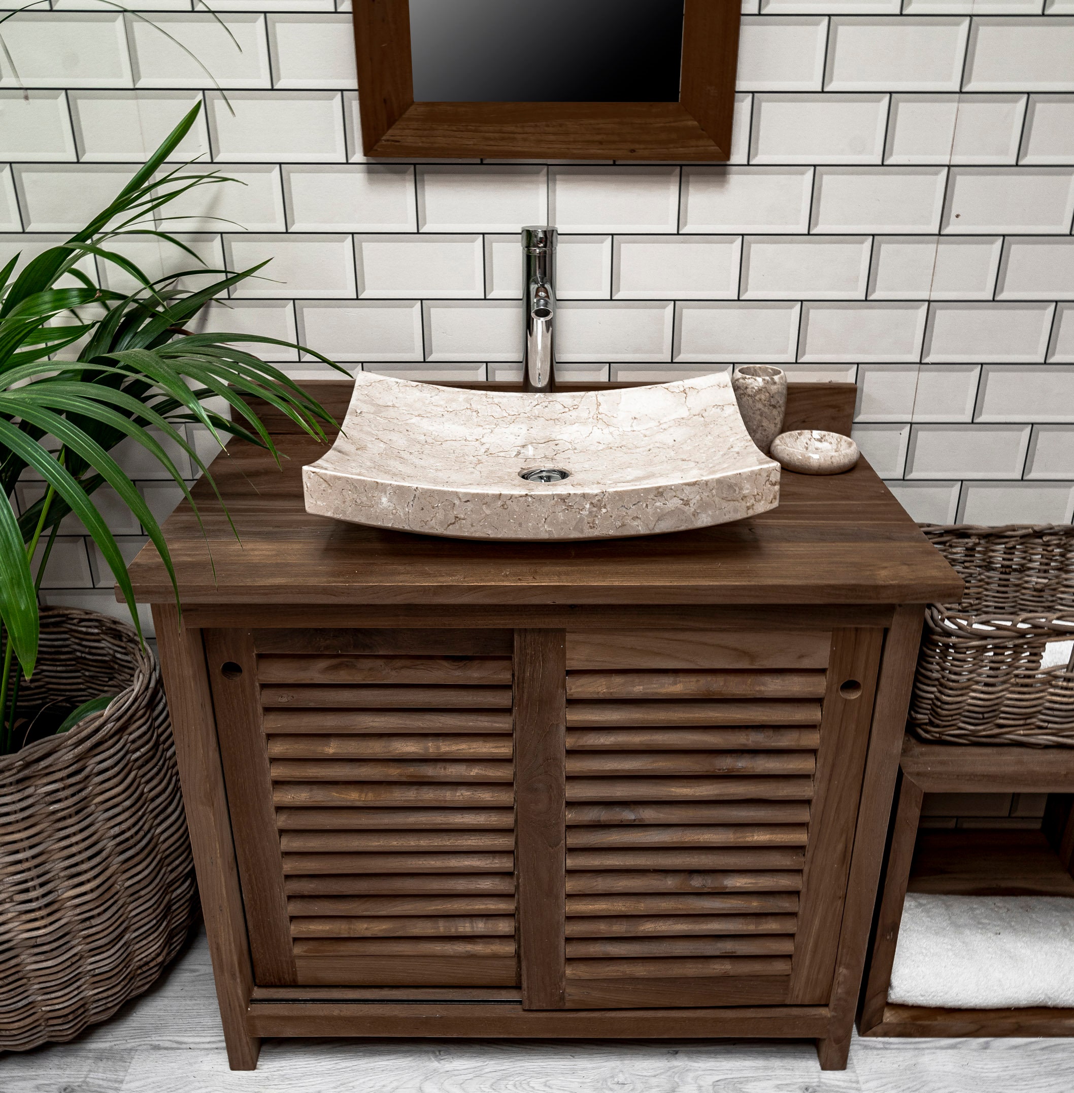 Cream Polished zen Style Basin 50 X 40 X 12cm. - Etsy