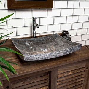 Grey Polished ‘zen Style’ Basin – 50 X 40 X 12cm. - Etsy