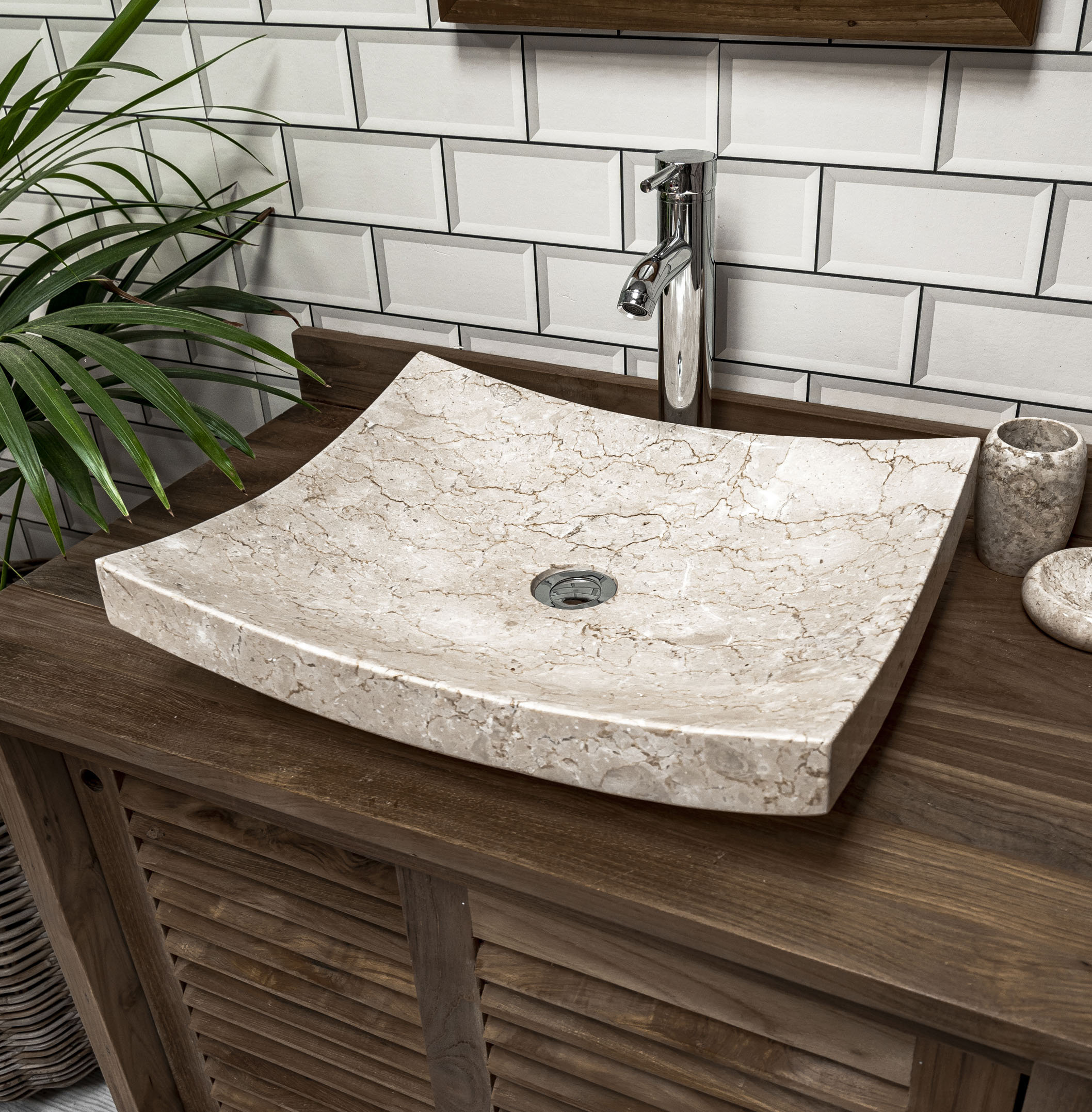 Cream Polished zen Style Basin 50 X 40 X 12cm. - Etsy