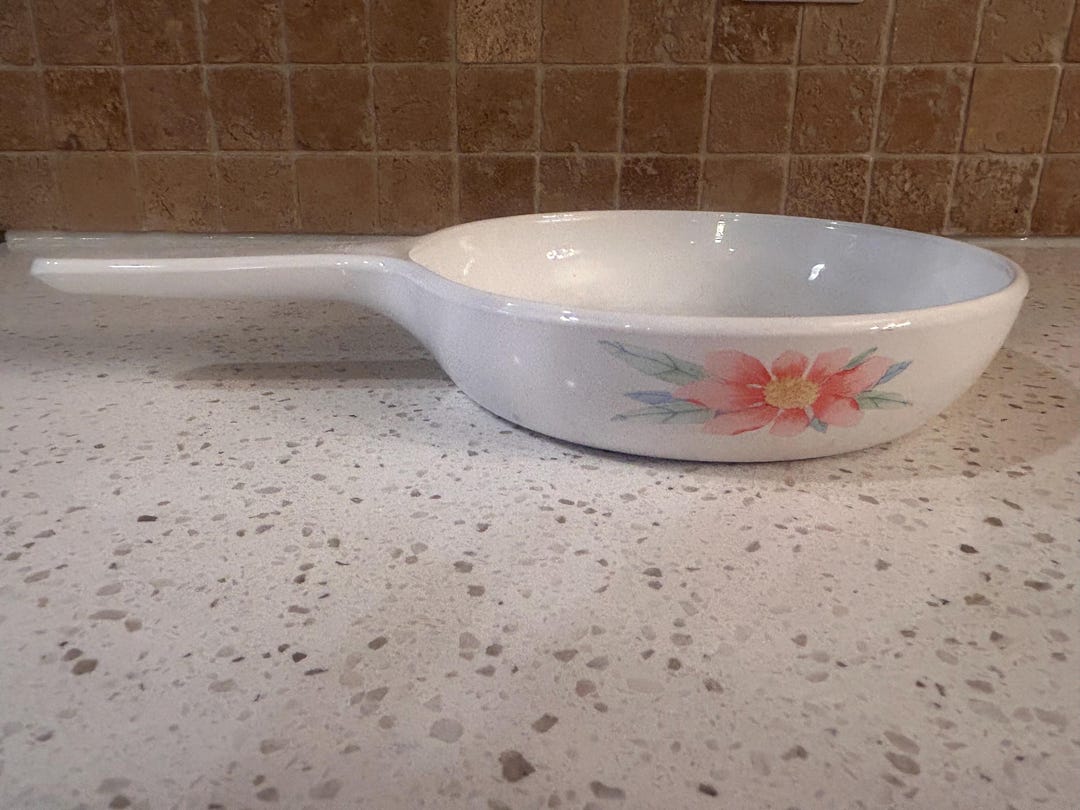 Vintage Corning Ware, Peony Pink Pattern, S-6-8 , 7 1/4 in - Skillet ...