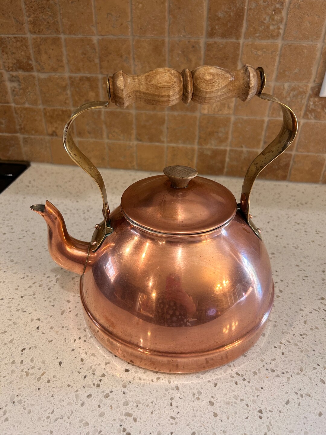 Vintage Copper Kettle With Wooden Handle Made in Portugal by Copral-old ...