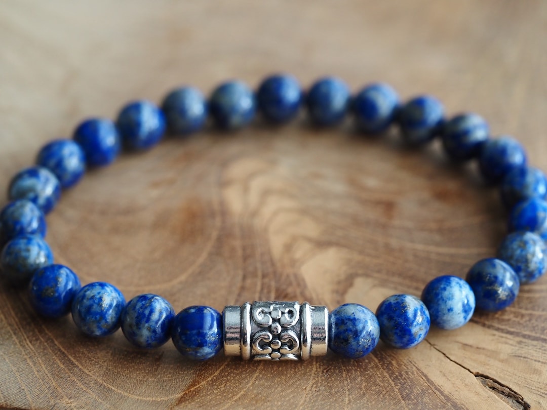 Lapis Lazuli Men's Bracelet Lapis Lazuli Bracelet Lapis Lazuli Mens ...