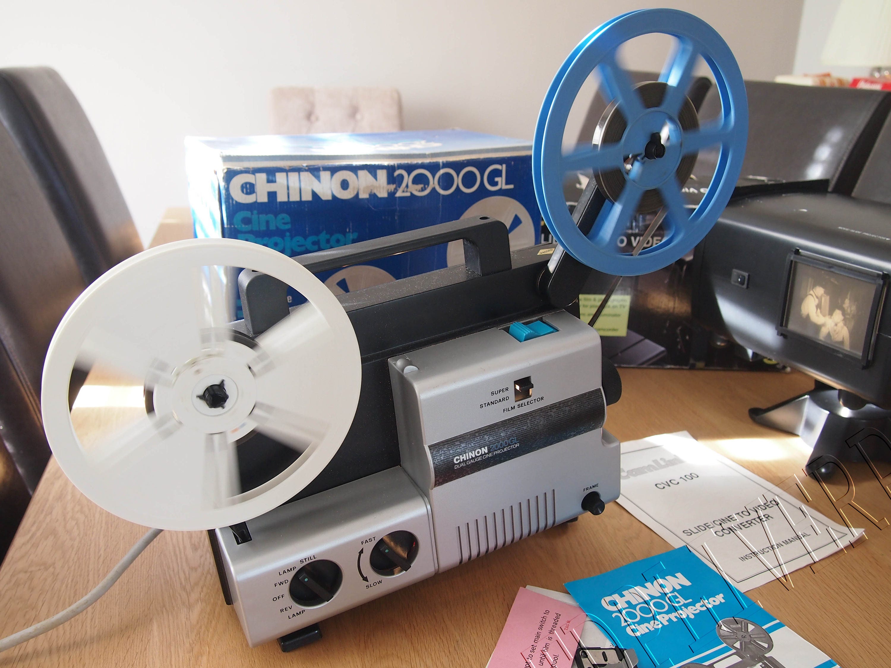 Camlink CVC100 & Chinon Cine Film Projector Telecine Video Transfer ...