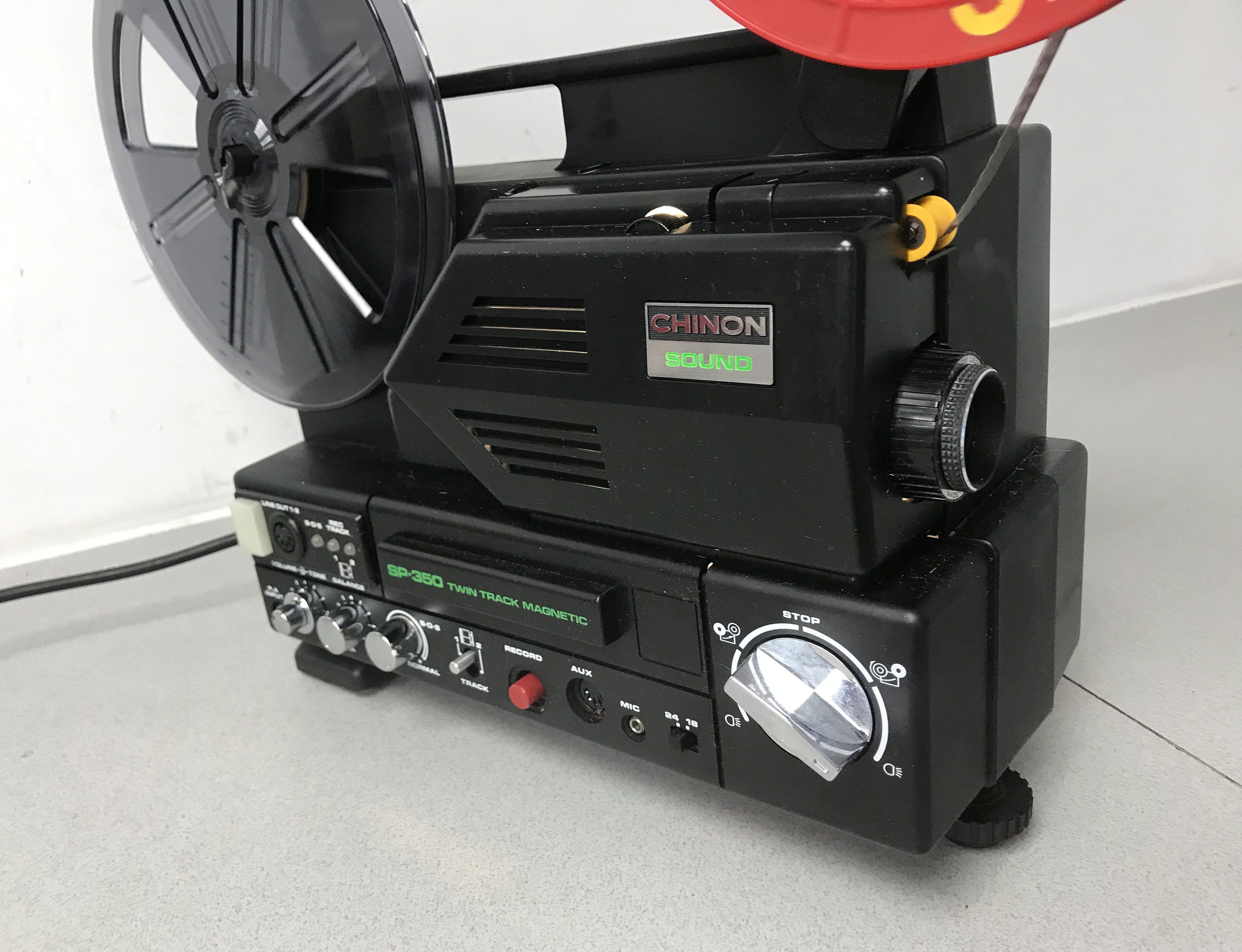 Chinon SP-350 SUPER 8 8MM Twin Track Magnetic PROJECTOR Fully Serviced ...