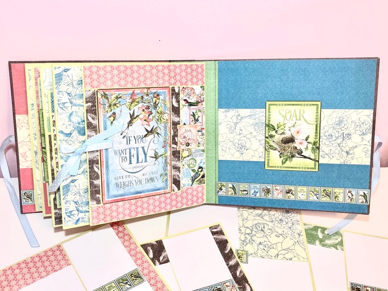 Graphic 45 Bird Watcher Mini Album Tutorial - Etsy