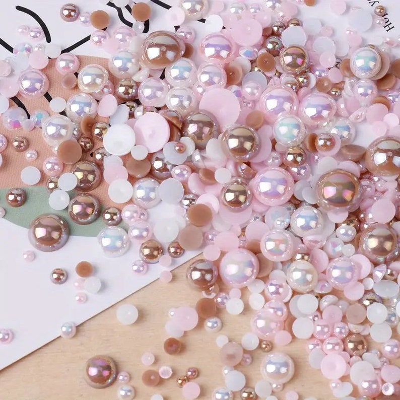 Flat Back Pearls and Crystals Mixed Sizes - Etsy