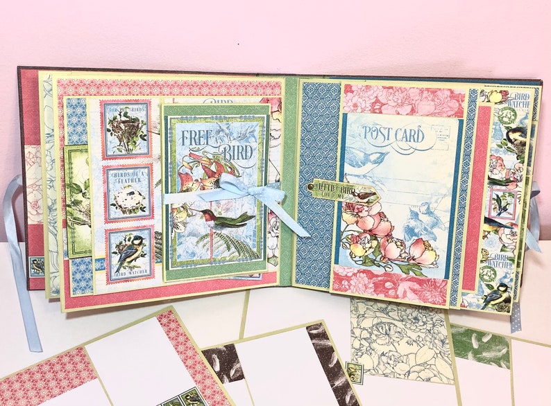 Graphic 45 Bird Watcher Mini Album Tutorial - Etsy