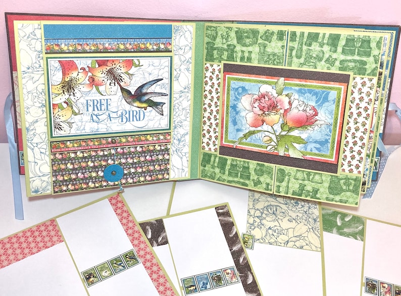 Graphic 45 Bird Watcher Mini Album Tutorial - Etsy