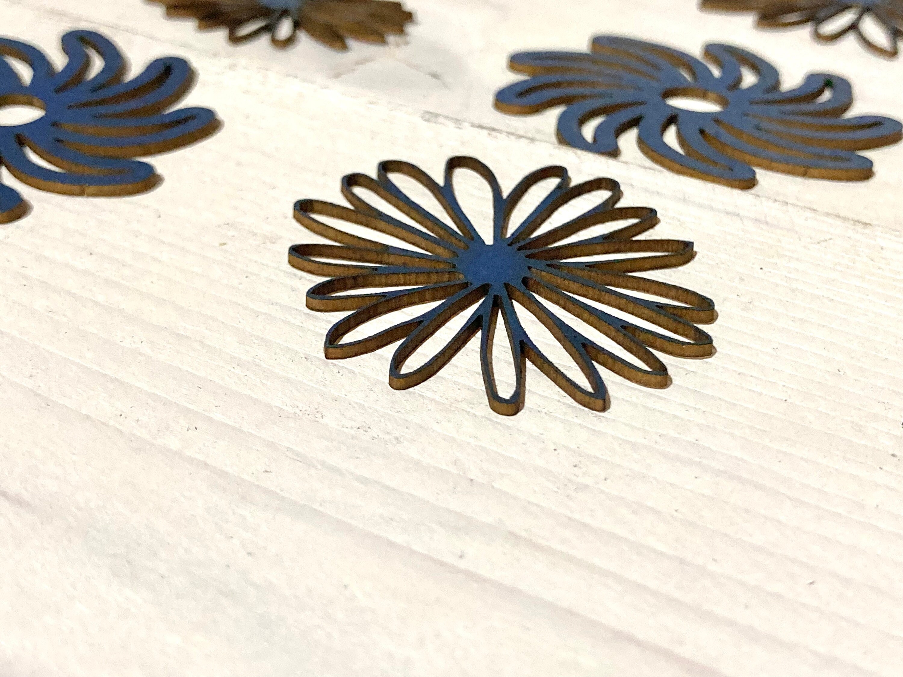 BLUE Flower Chipboard, Beach Chipboard, Beach Embellishments, Sea ...