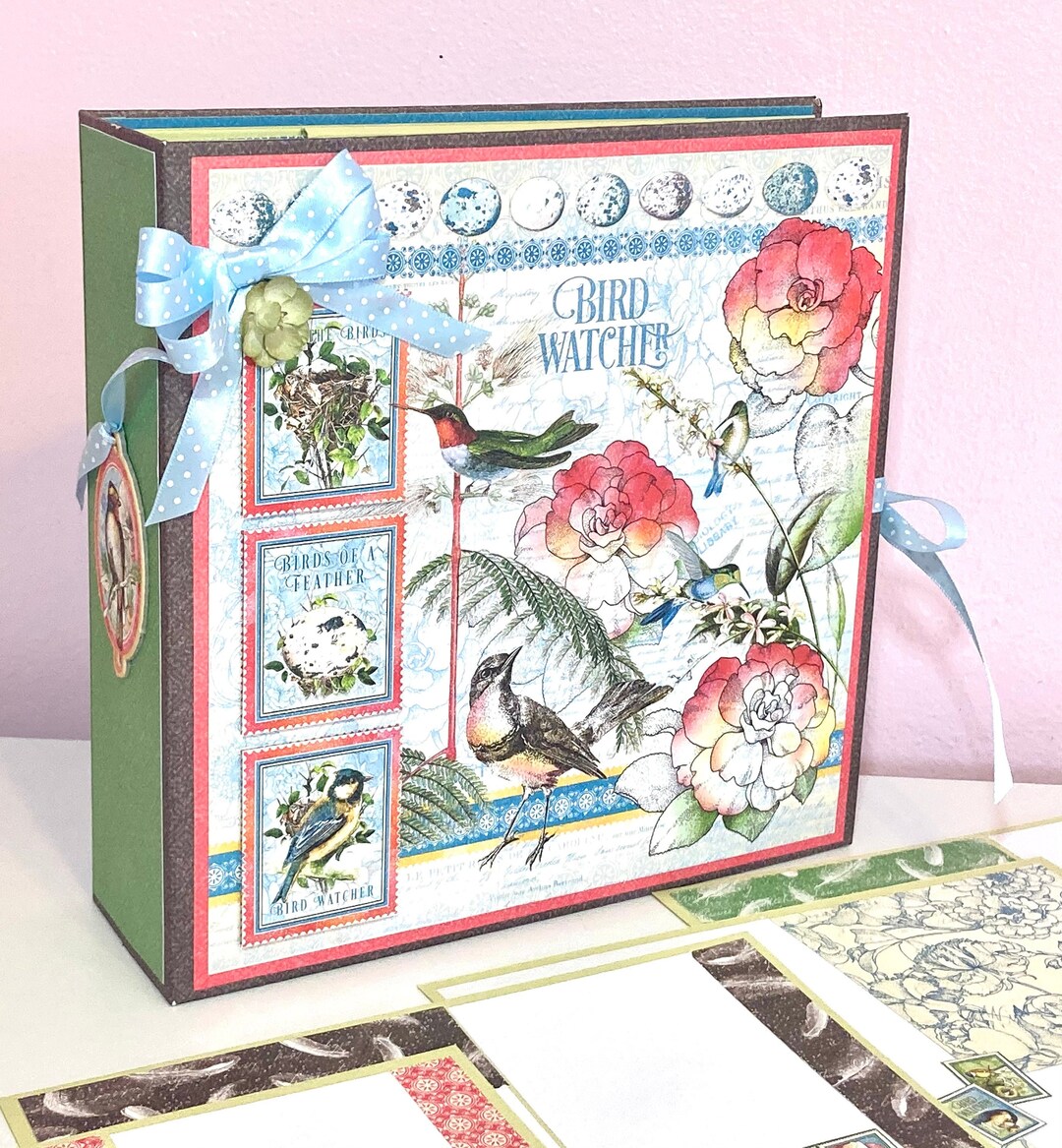 Graphic 45 Bird Watcher Mini Album Tutorial - Etsy