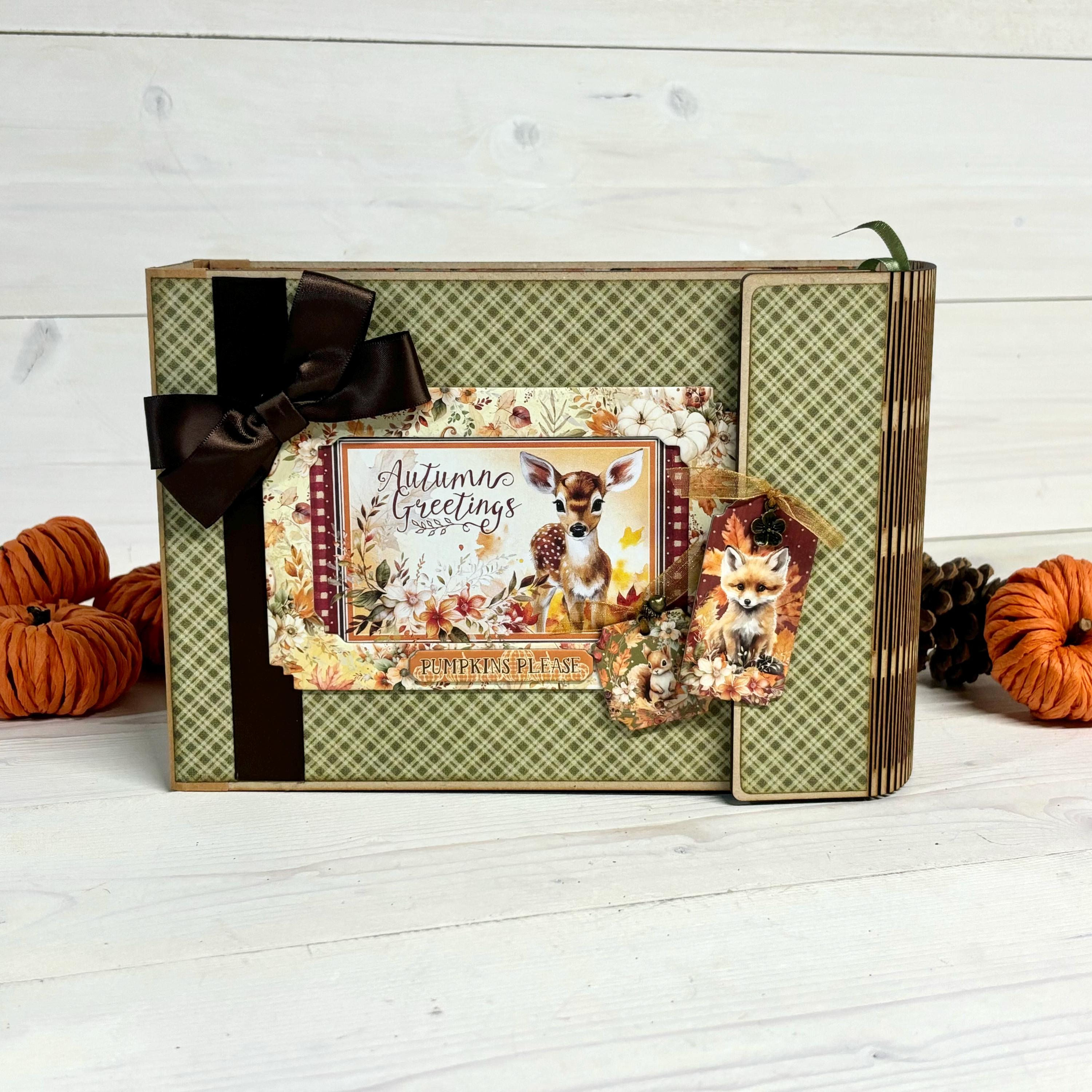 Graphic 45 Autumn Greetings Mini Album Tutorial, Fall Mini Album ...