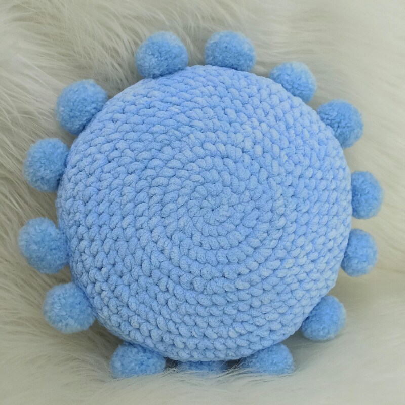 Bright Blue Pillow - Etsy