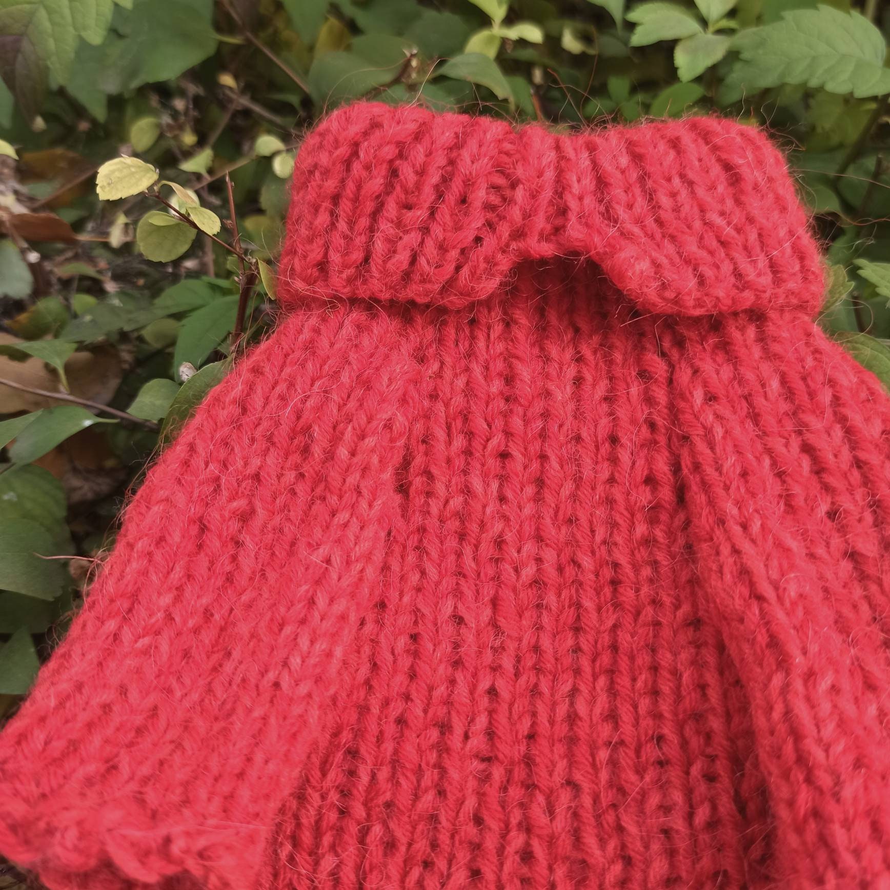 Knit Dog Sweater, Red Dog Clothes, Chihuahua Dog Coat, Dog Jacket ...