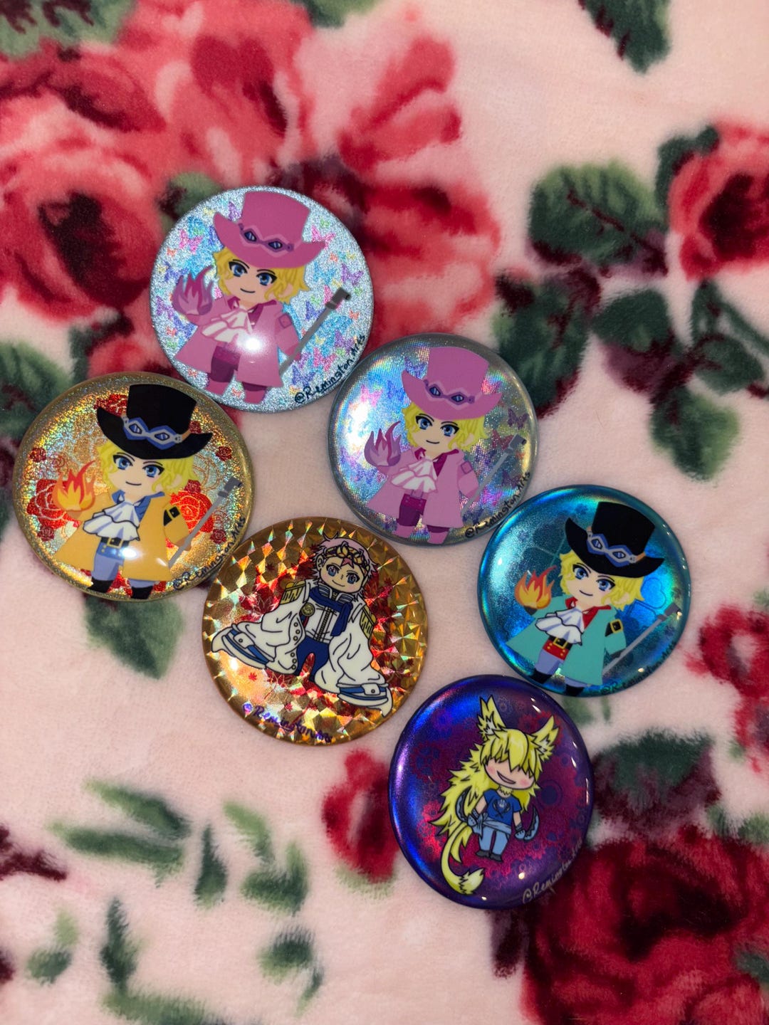 OP Metal Holo and Glitter Can Badge Button Pins - Etsy