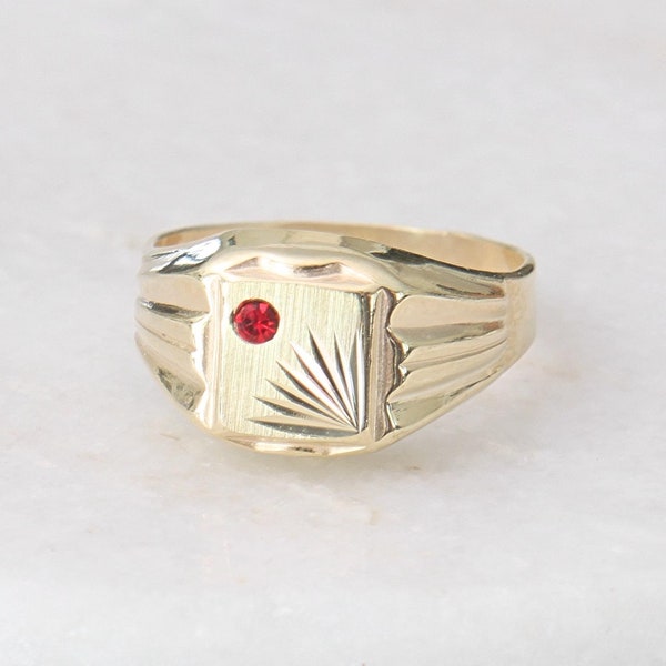 Ladies Gold Signet Ring - Etsy