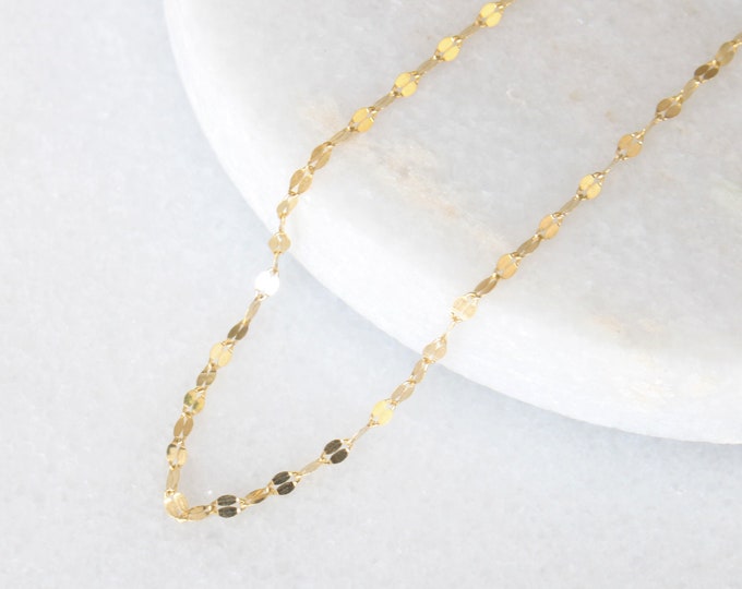 10k Sparkle Sequin Anklet | 10 Karat Solid Genuine Yellow Gold Disc ...