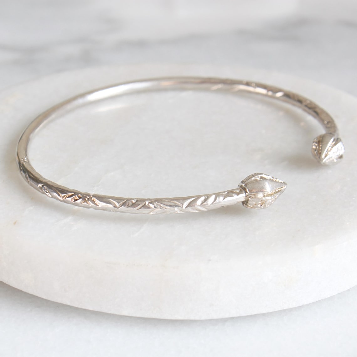 Silver Ladies Cuff Bangle Bracelet | MenkdÜke 925 Sterling Silver West ...