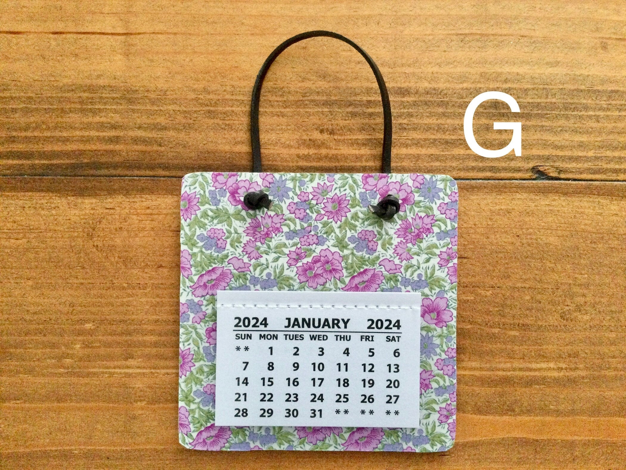Liberty Fabric Mini Wooden Hanging Calendar 2026 - Etsy