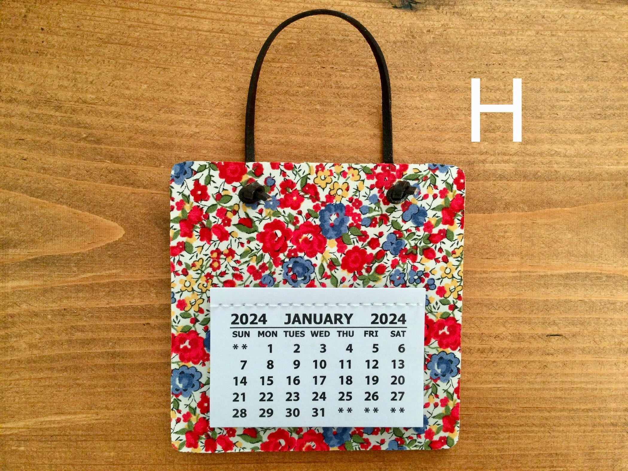 Liberty Fabric Mini Wooden Hanging Calendar 2024 - Etsy