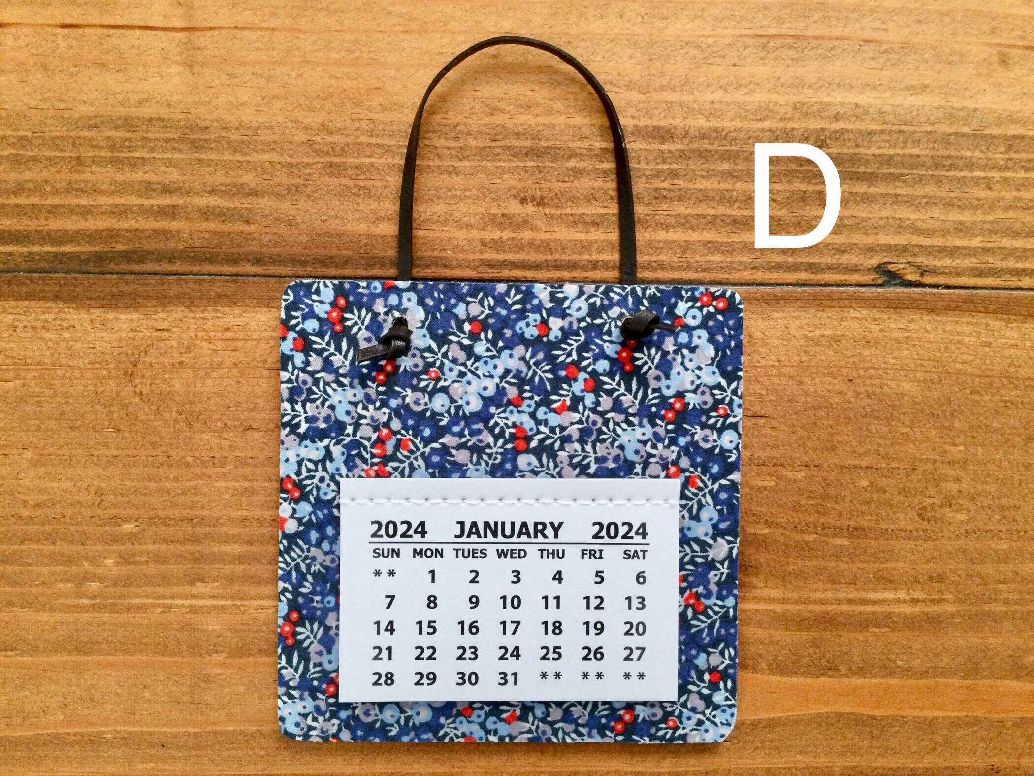 Liberty Fabric Mini Wooden Hanging Calendar 2024 - Etsy