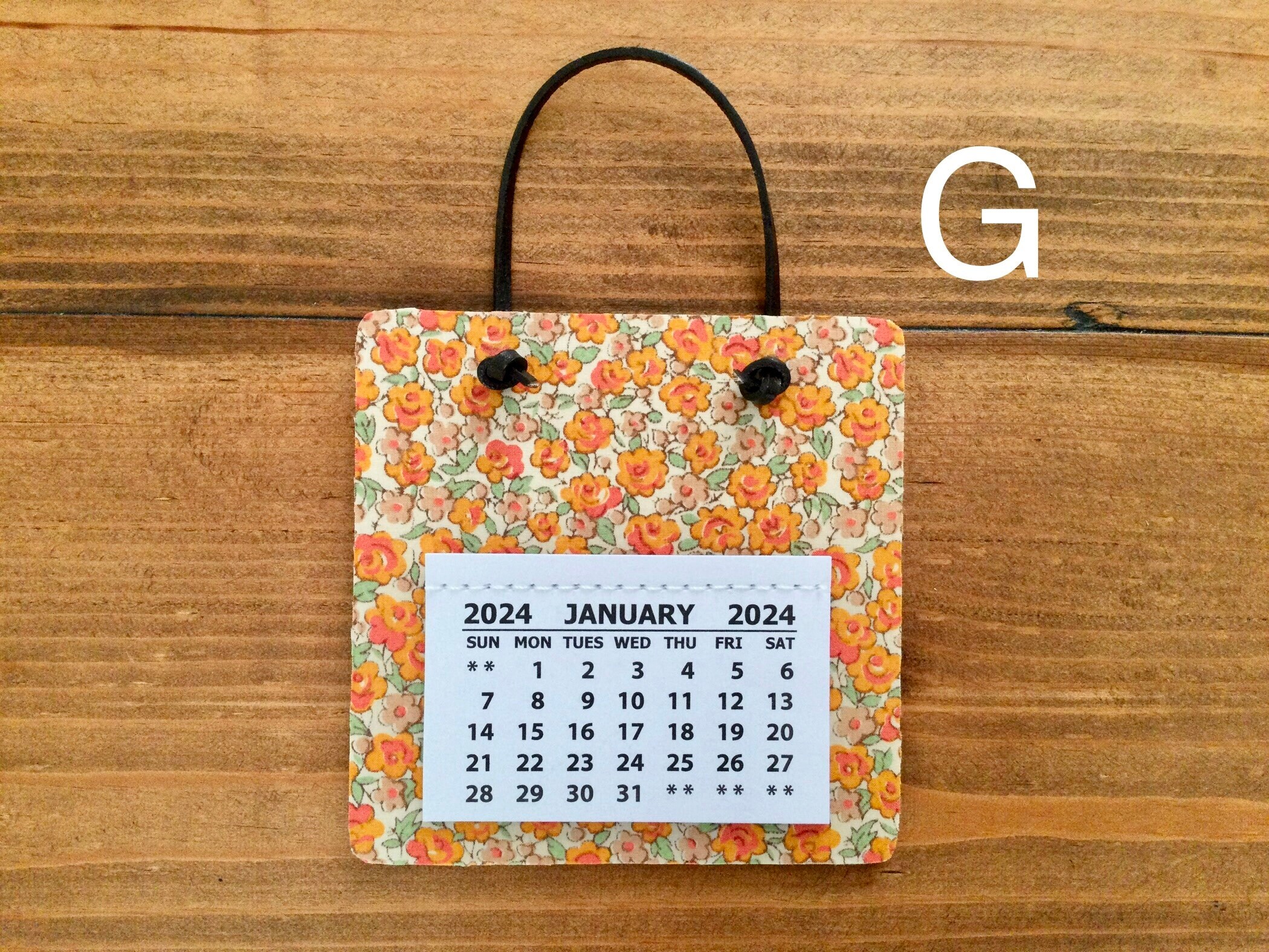 Liberty Fabric Mini Wooden Hanging Calendar 2024 - Etsy