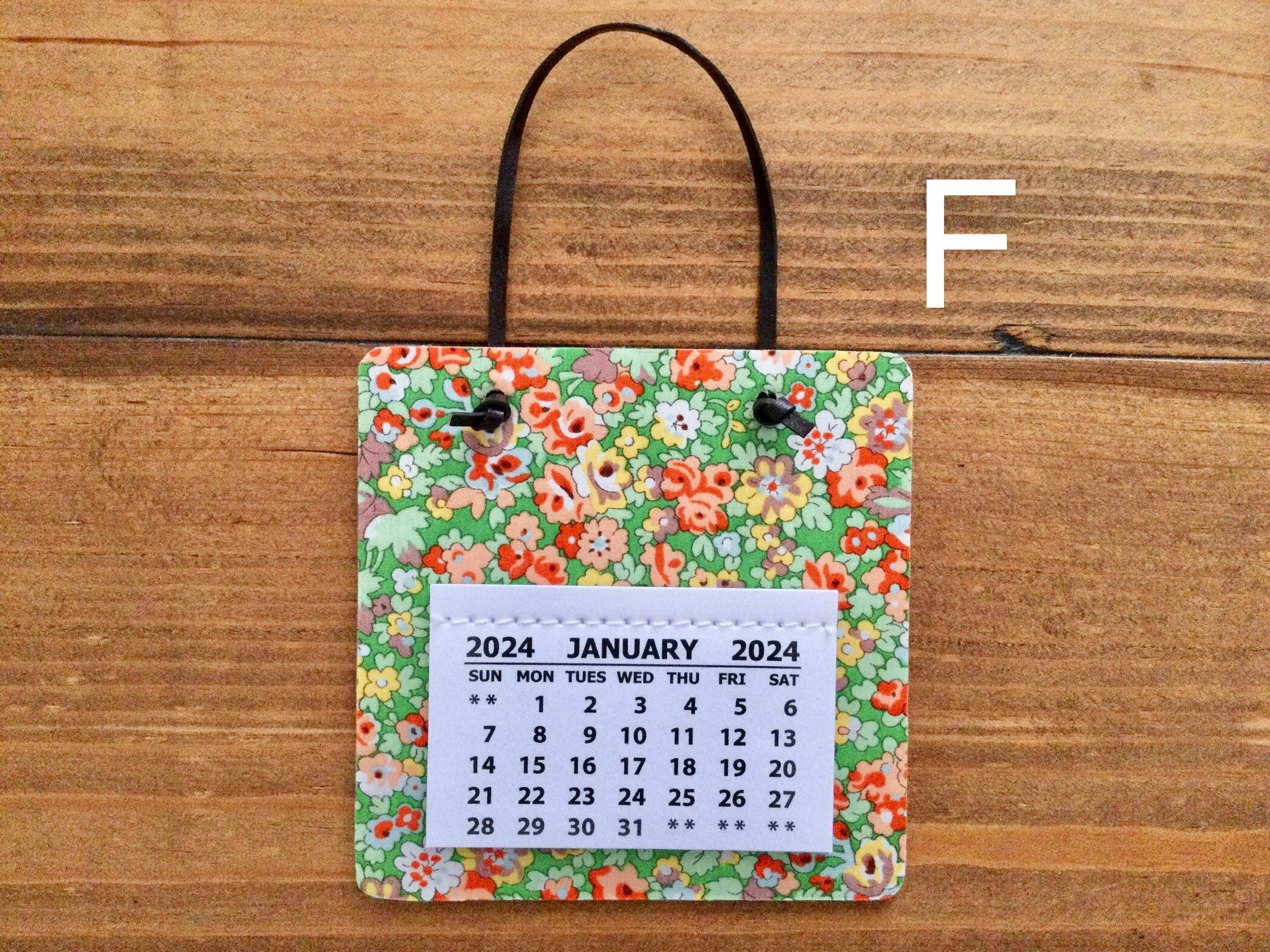 Liberty Fabric Mini Wooden Hanging Calendar 2024 2025 - Etsy