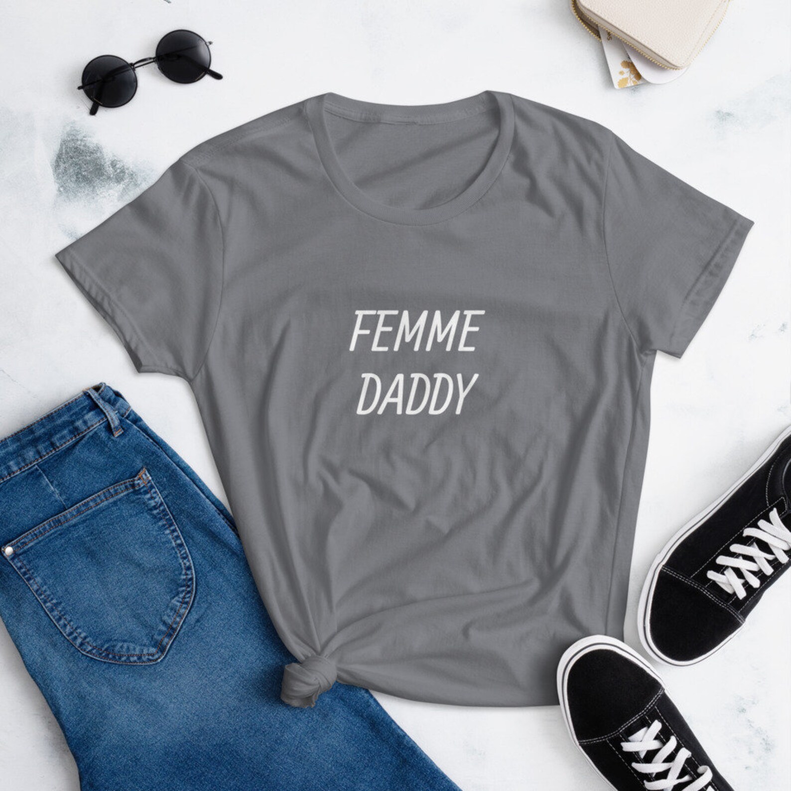 FEMME DADDY Women's Short Sleeve T-shirt - Etsy