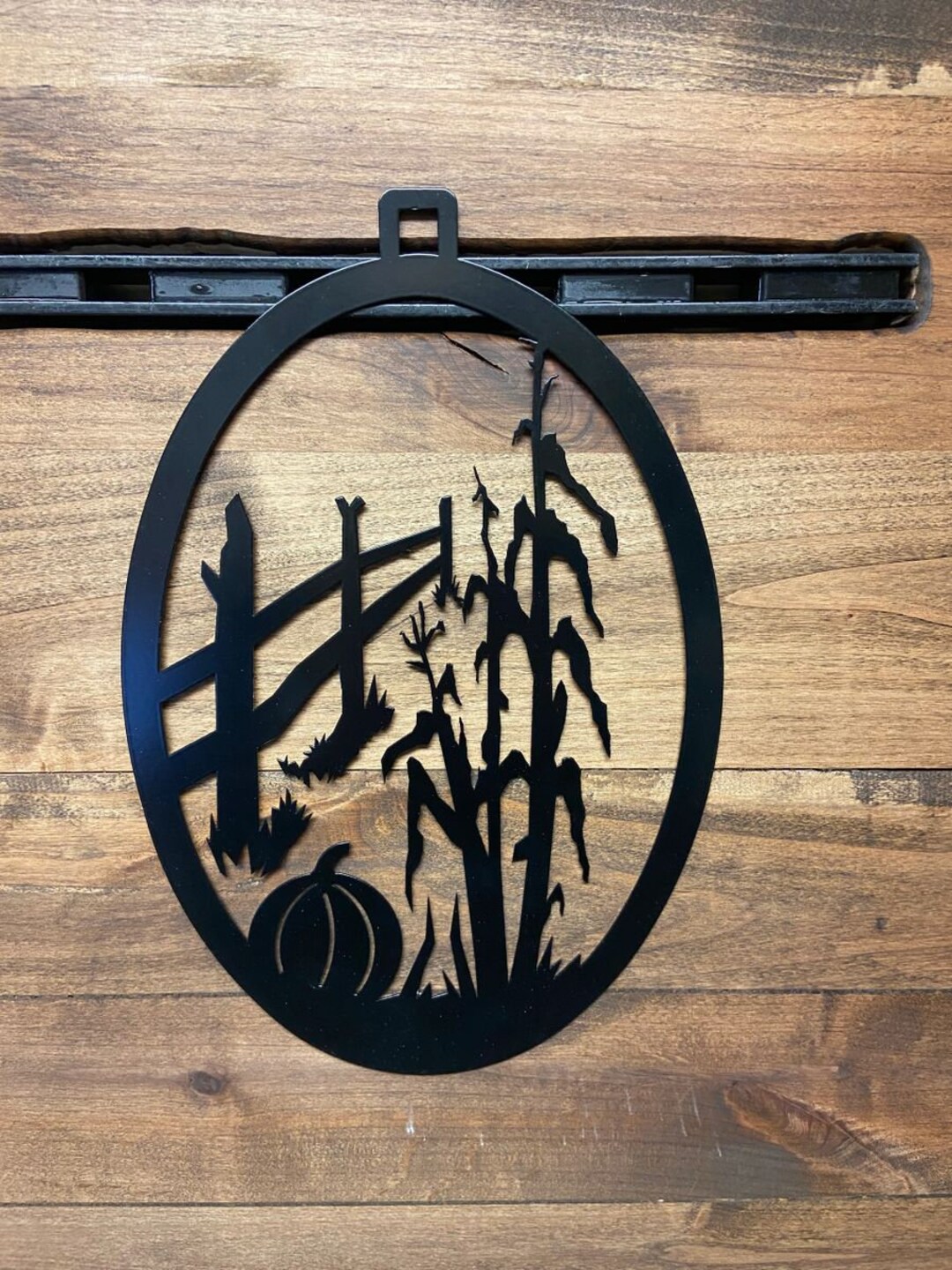 Cornstalk With Fence Door Hanger - Etsy