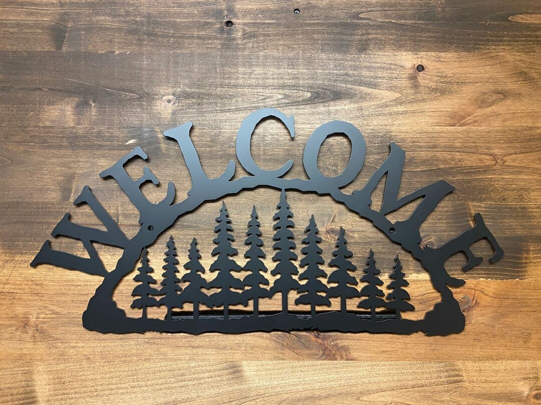 Trees Welcome Sign - Etsy