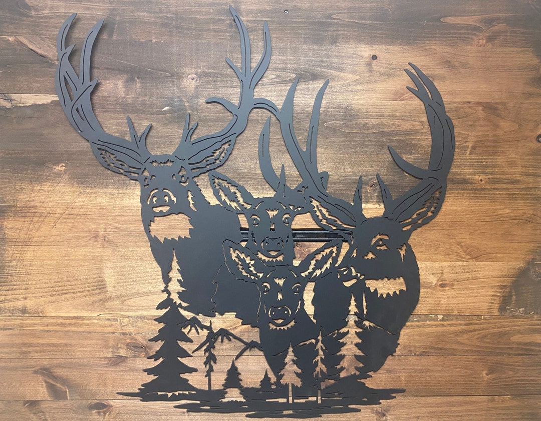 Deer Metal Art - Etsy