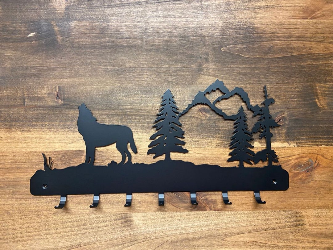 Wolf 7 Key Hook - Etsy
