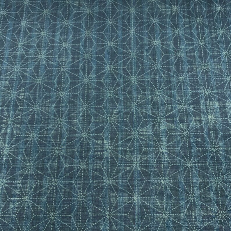Japanese Fabric Traditional Pattern ASANOHA Indigo Color - Etsy