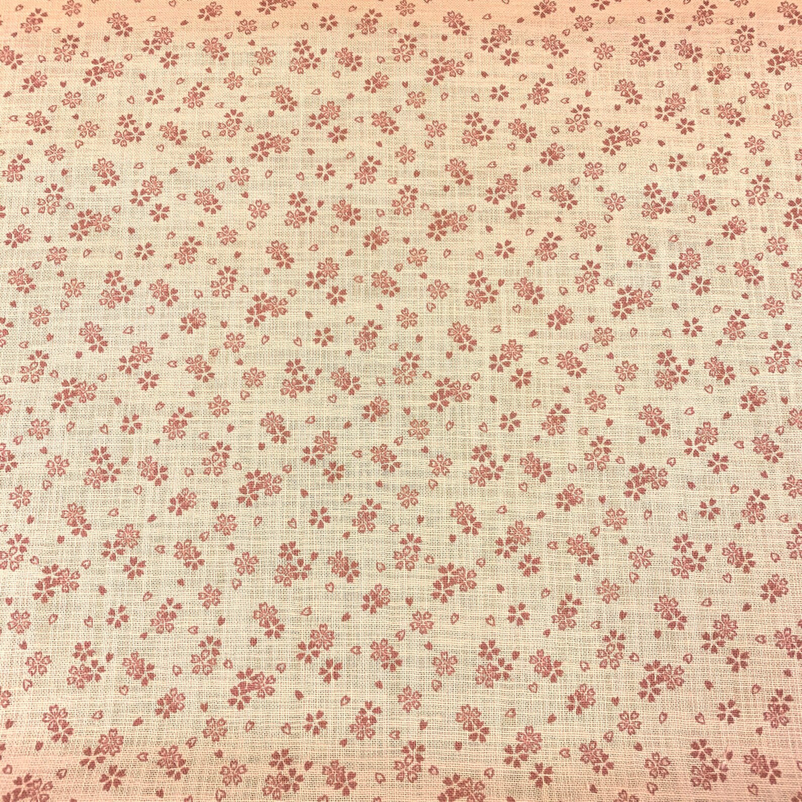 Japanese Fabric, Traditional Pattern Pink Cherry Blossoms, Pink-beige ...