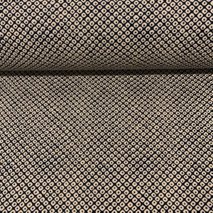 Japanese Fabric, Traditional Kanoko Pattern, Navy Blue, Cotton 110x50 ...